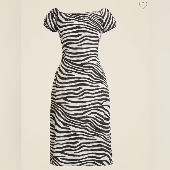J. Crew | Dresses | J Crewfashion Forward Black And White Animal Print ...